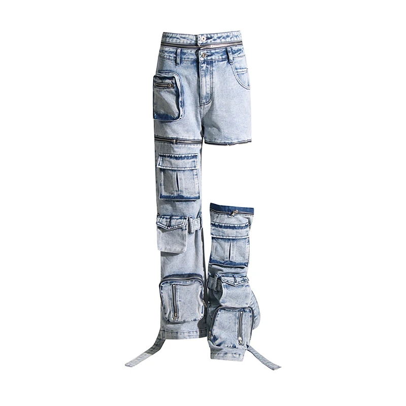 Cargo Zipper Pockets And Strap Straight Leg Two Ways To Wear Jeans ...