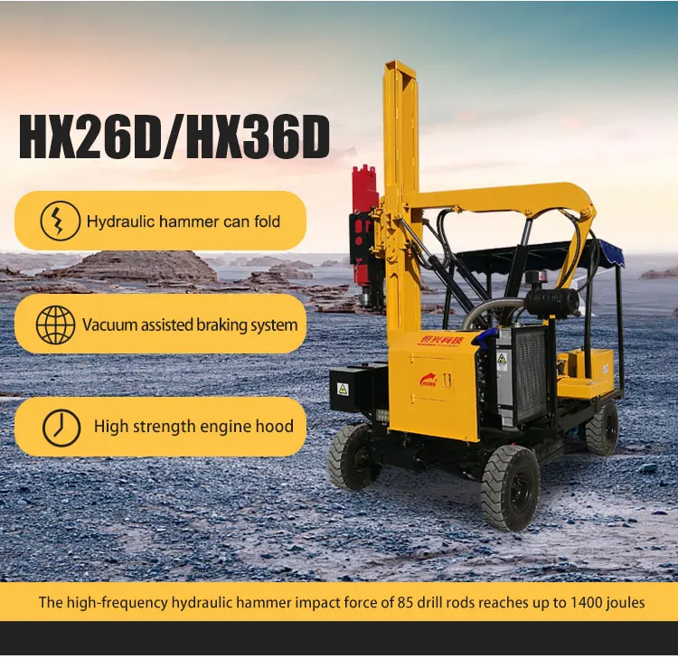 Hengxing Micro Piles Foundation Pole Loader Pile Driver With Rammer ...