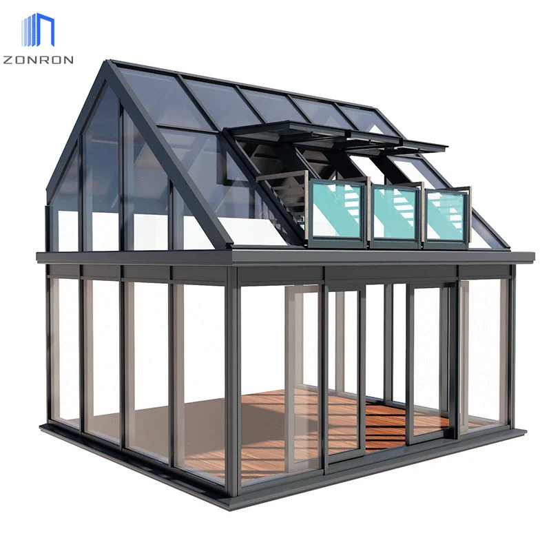 Zonron Free Standing Sunroom Solarium Veranda Aluminum Sunrooms Glass ...
