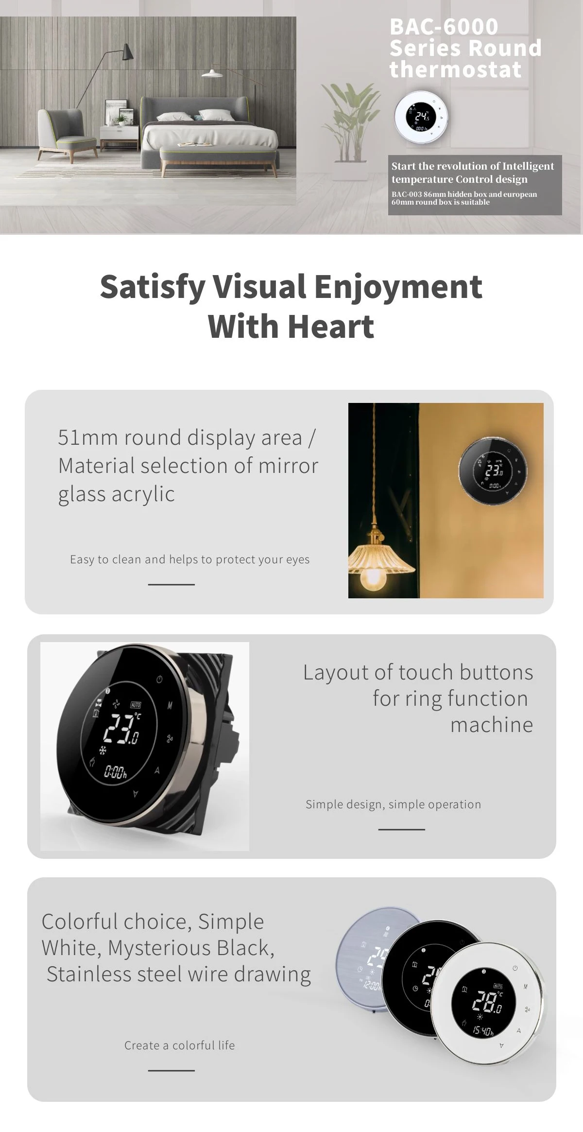 Beca BAC-6000 Wifi Home Digital Air Conditioning Smart Thermostat