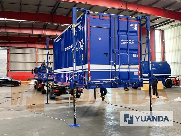 Outdoor 20ft 40' Shipping Container Hydraulic Cylinder Jack Lifting ...