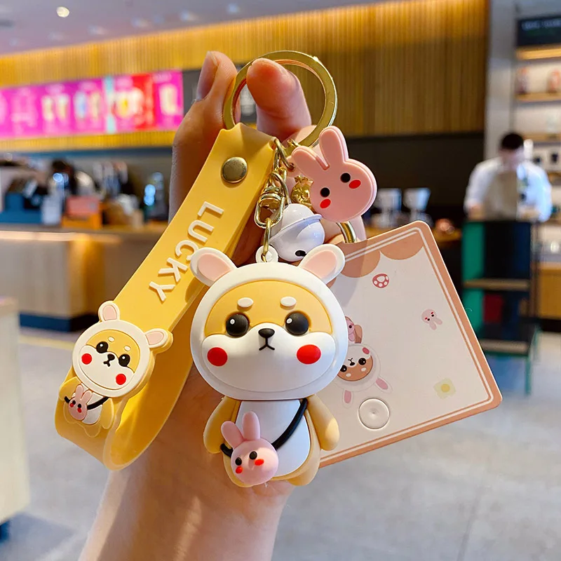 Cartoon Genuine Various Shapes Shiba Inu Keychain Car Key Chain Cute ...