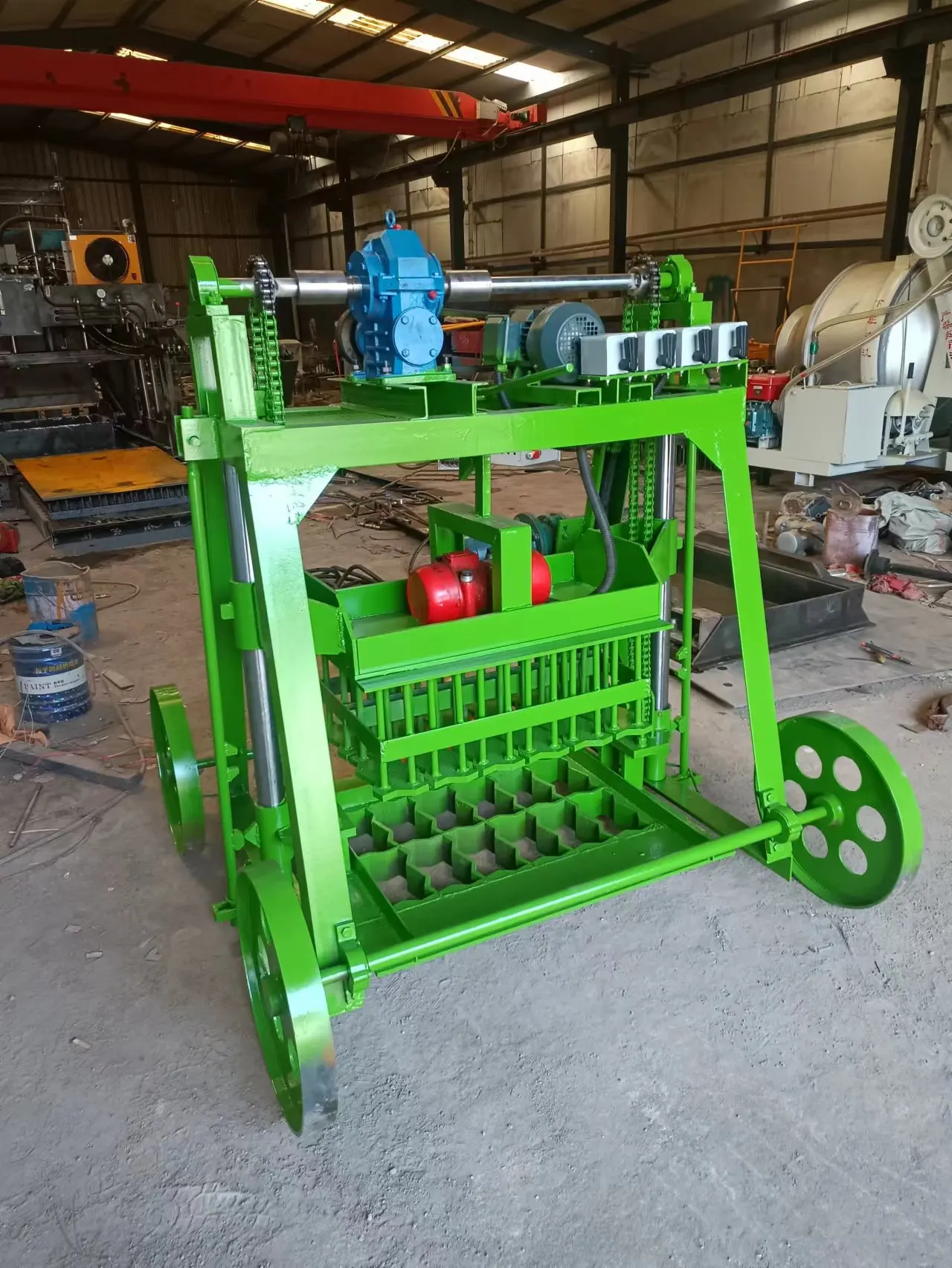 Small Manual Hydraulic Ciment Cinder Hollow Color Paver Block Laying ...