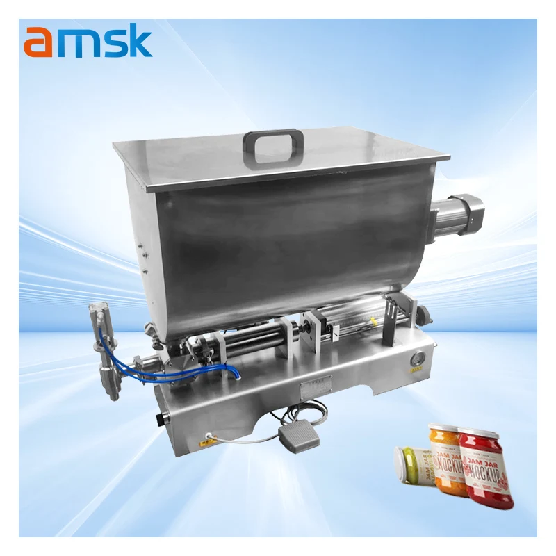 U-shaped Hopper Pneumatic Semi-automatic Peanut Butter Viscous Liquid ...