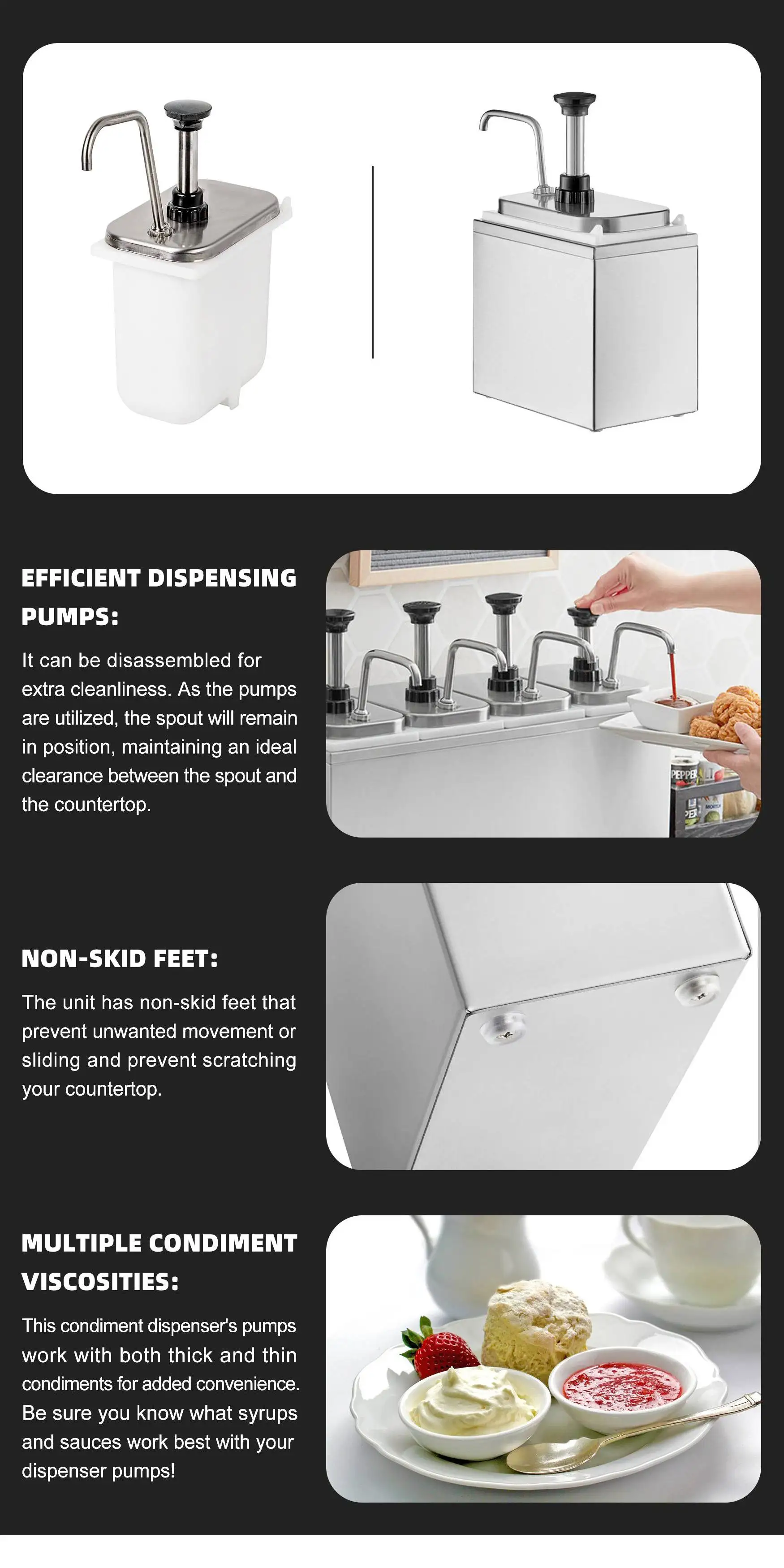 Stainless Steel Tomato Sauce Dispenser Wholesale Hot Sauce Dispenser ...