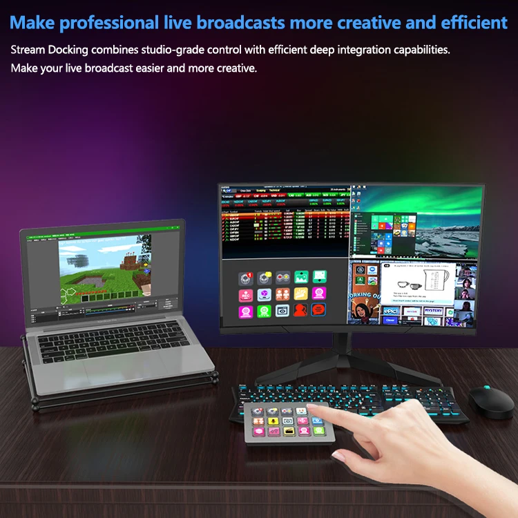 Visual Keyboard Lcd Display Keys Programmable Shortcut Keyboard Macro ...