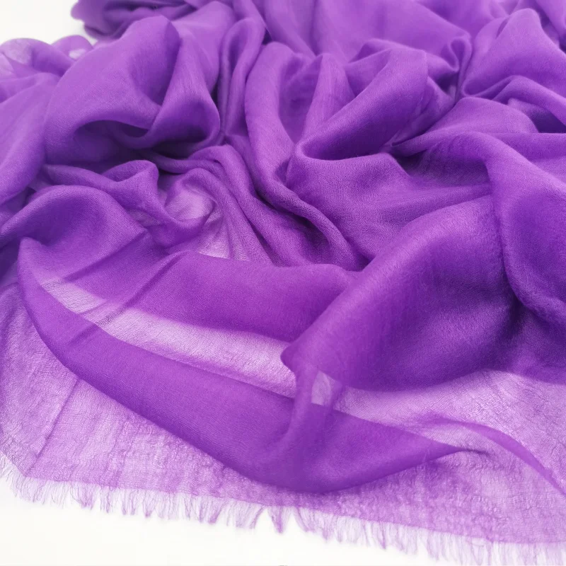 2024 New Designer Thin Style Long Light Weight Shawl Solid Color ...