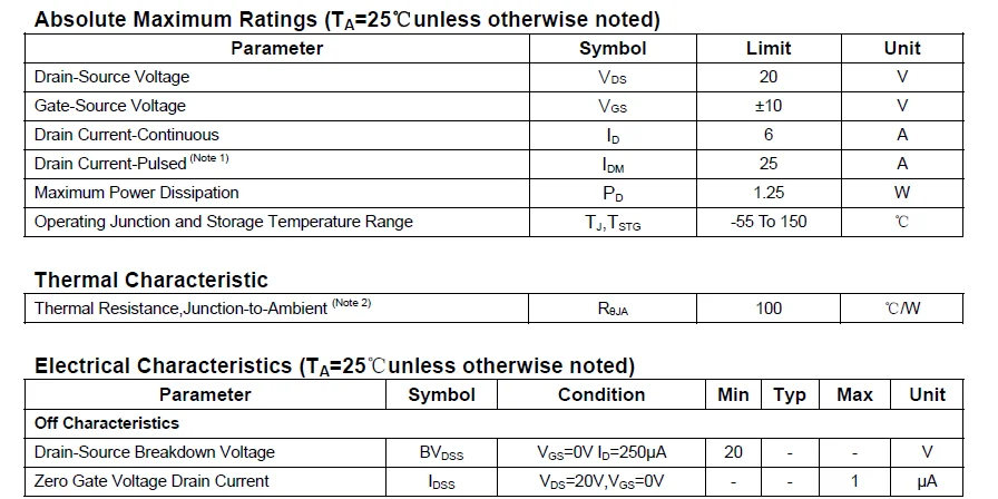 Original Product 20v 6a Mosfet Hc2300 N-channel Power Mosfet Transistor ...
