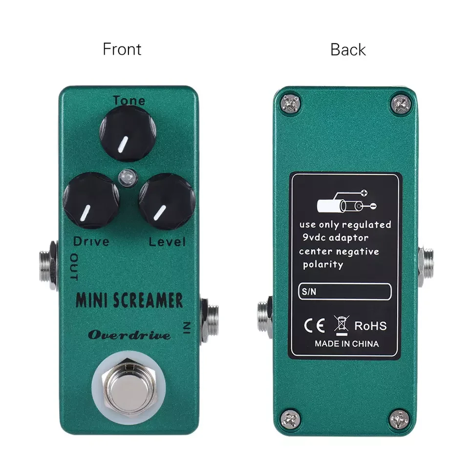 Mini Tube Screamer - Compact Overdrive Pedal for Guitars