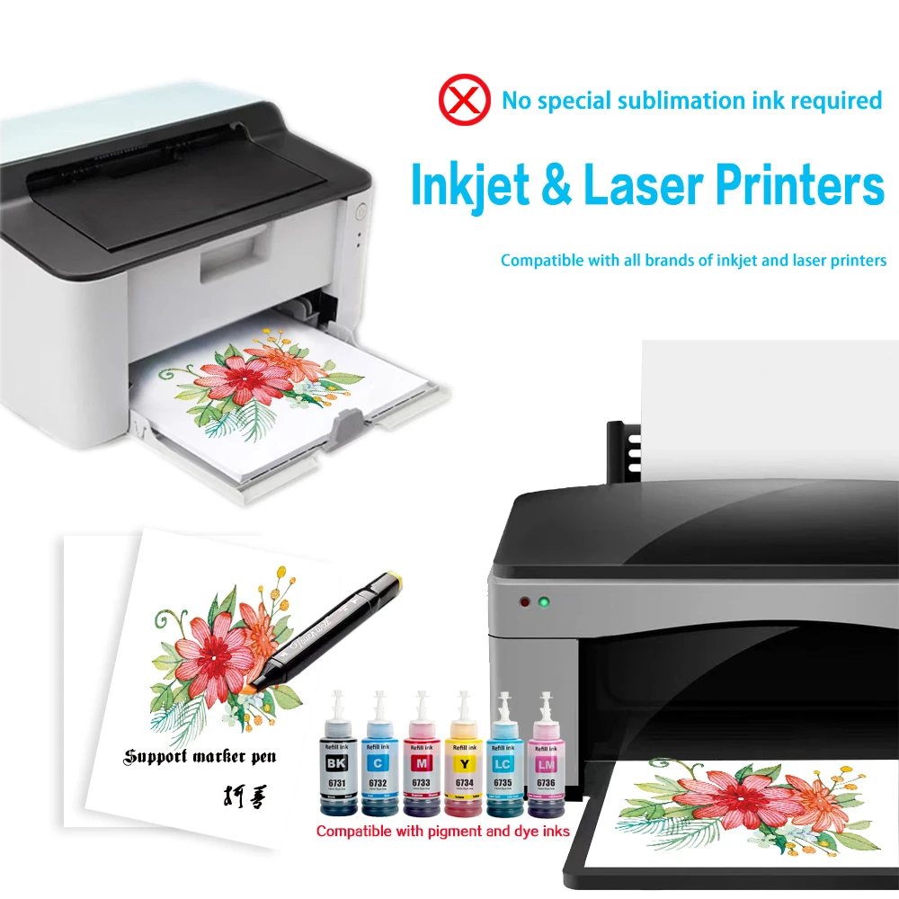 Diy A4 Sublimation Printing Tattoo Sheet Custom Waterproof Transfer ...