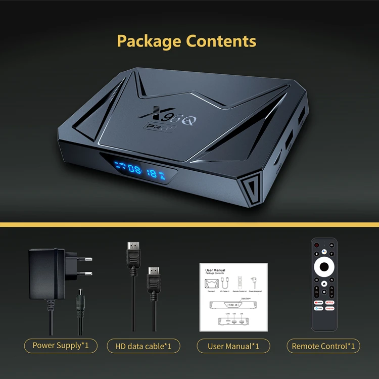 X96Q PRO PLUS Android 14 Set-Top Box - 4K HDR 8K Support