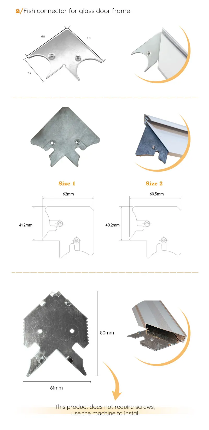 Various Shapes Aluminum Frame Connector Iron Corner Bracket - Buy Iron ...