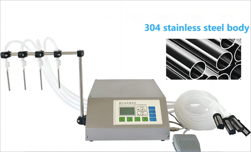 Four Nozzle Filling Nozzle Electric Pump Liquid Filling Machine ...