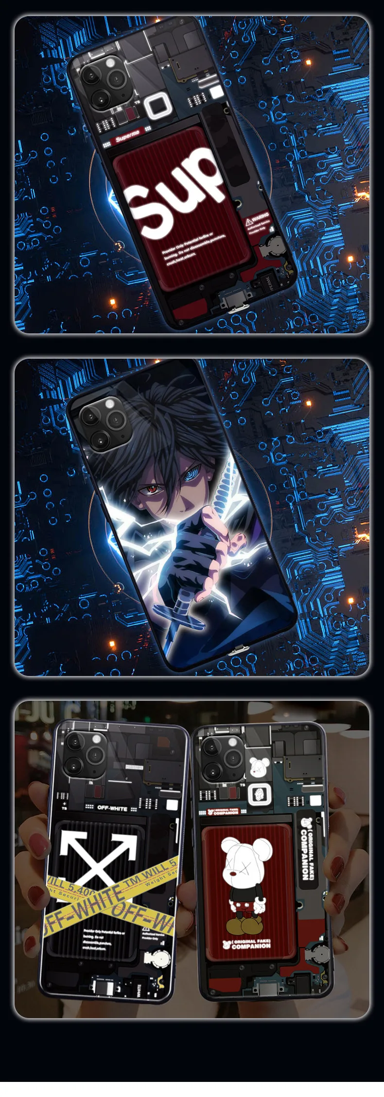 2023 Animation Custom Led Light Up Case Cell Phone Case Flashing With ...