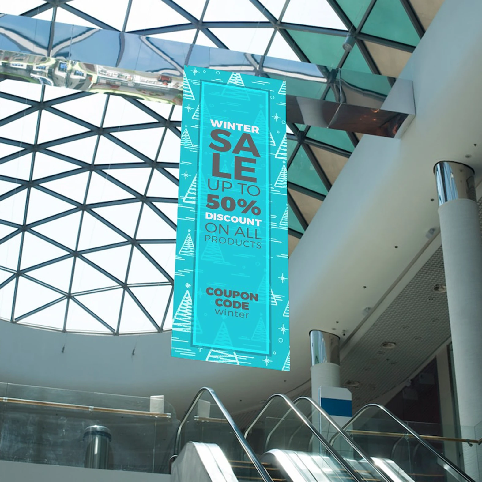 Custom Logo Mall Cinema Vinyl Advertising Hanging Banners