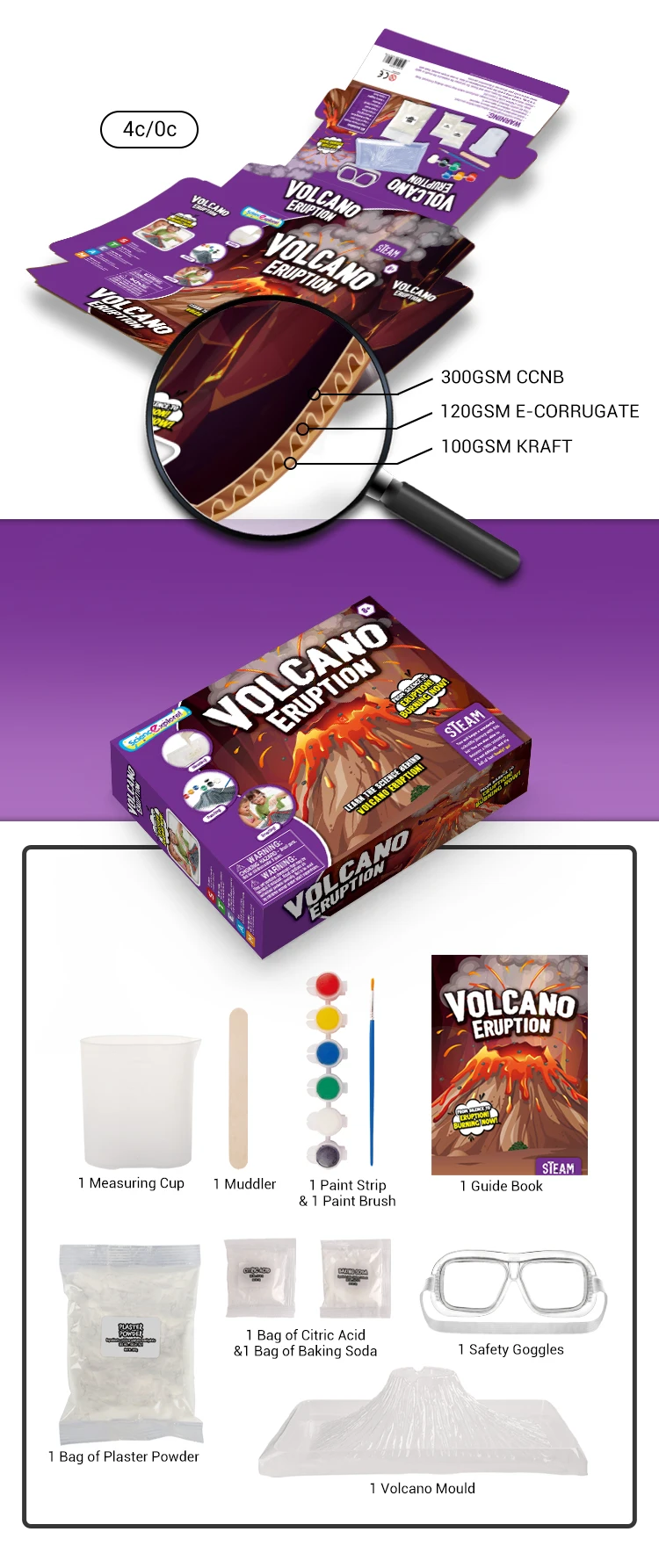 Child Toy Volcano Science Explore Super Real Experiment Science Kit ...