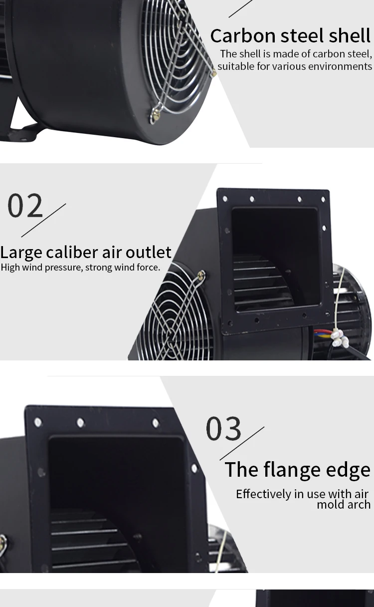 High Efficiency 500w Multi-wing Centrifugal Radial Fan Industrial 220v ...