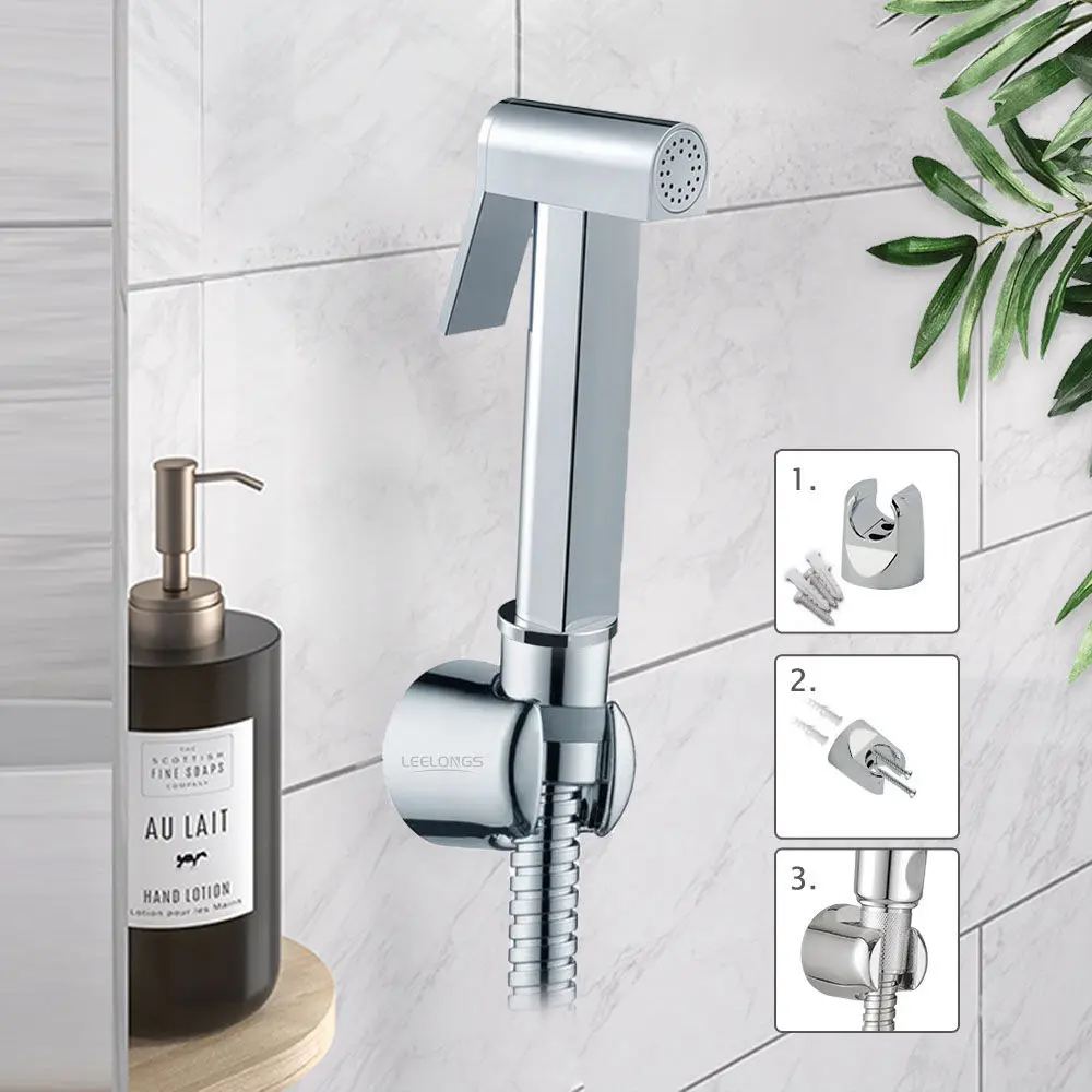 Heavy Metal Brass Sanitary Toilet Bidet Shattaf Shower Set with Sliver ...