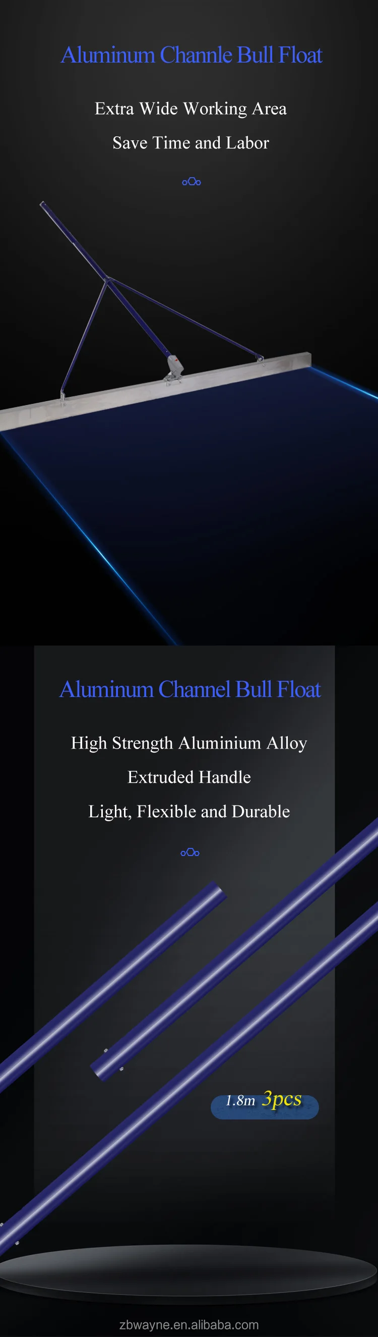 Heavy Duty Concrete Finishing Leveling Tools Aluminum Channel Bull ...