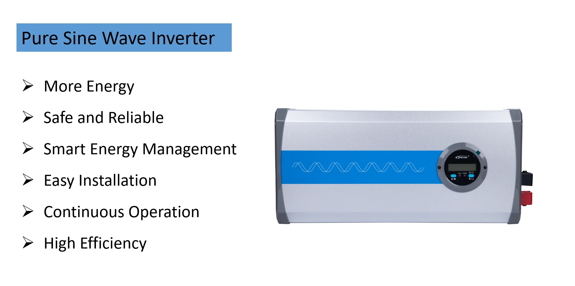 Pure Inverter 3000 Watt - Reliable 110V, 12V, 24V, 48V Converter