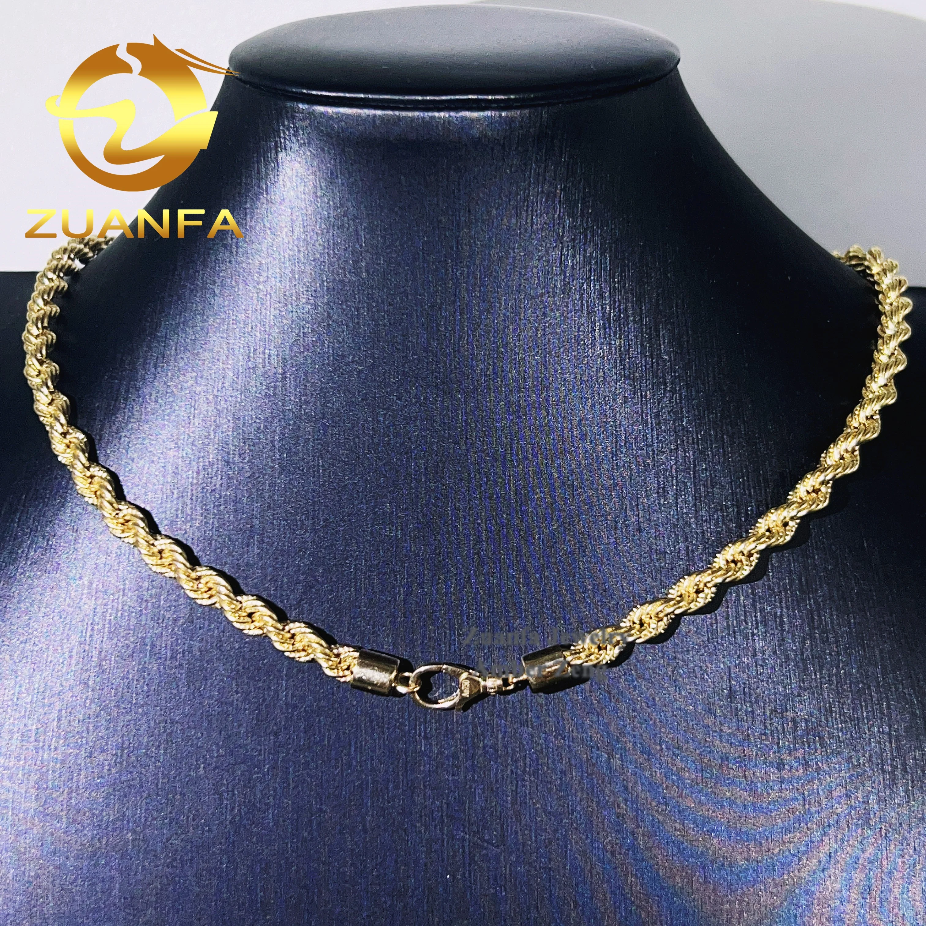 Custom Made Au750 Real Gold 4mm 6mm 18inch Diamond Cut 18k Solid Gold ...