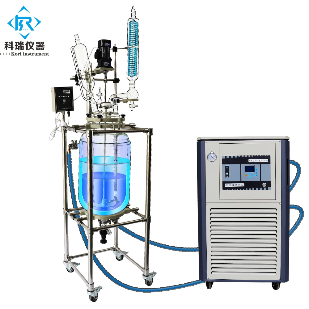 Sf-5l Lab Chemical Jacketed Reactor 5l Laboratory Glass Reactor - Buy ...