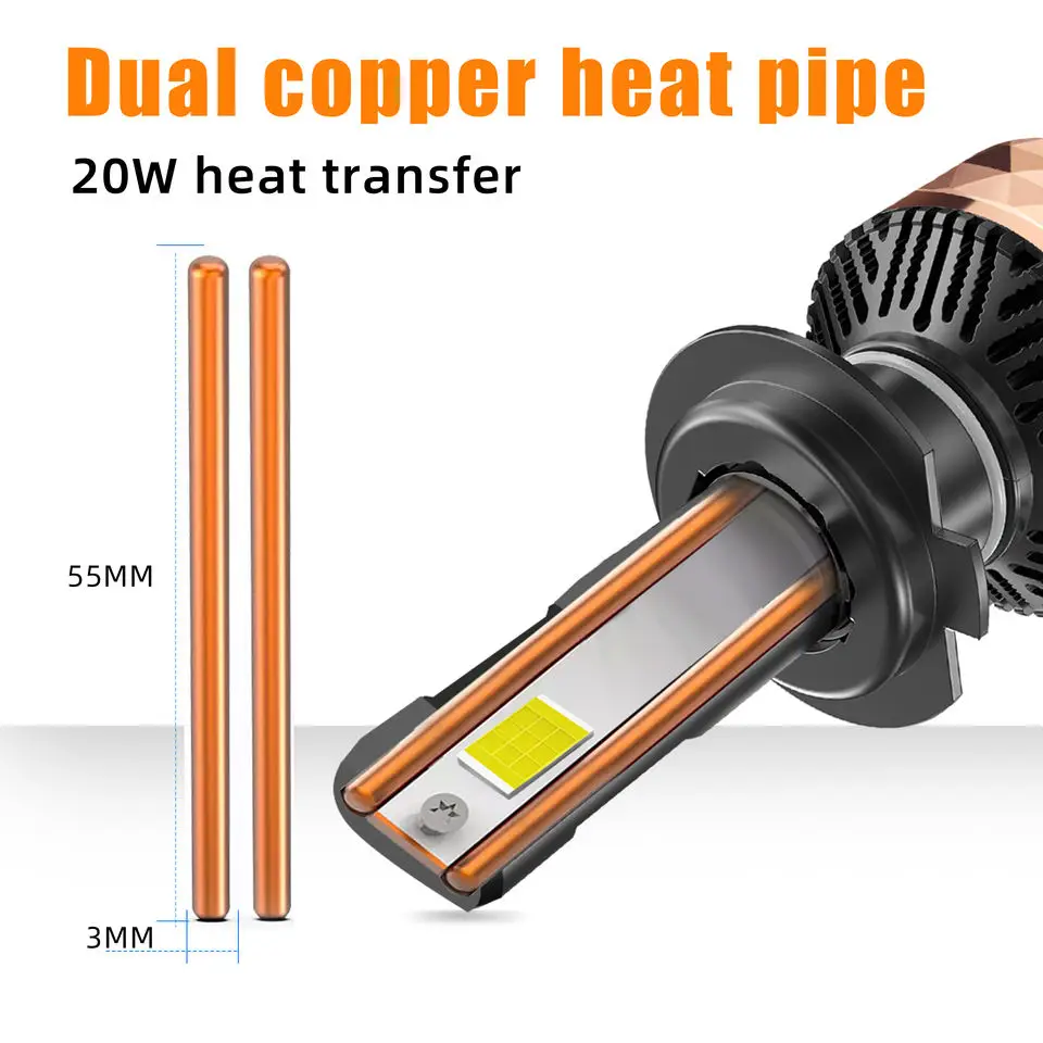 V80s 200w 9005 Hb3 Led Headlight Universal 9-16v 6500k 8400lm Hi-low Beam Led H4 H7 H11 9006 Hb4 ...