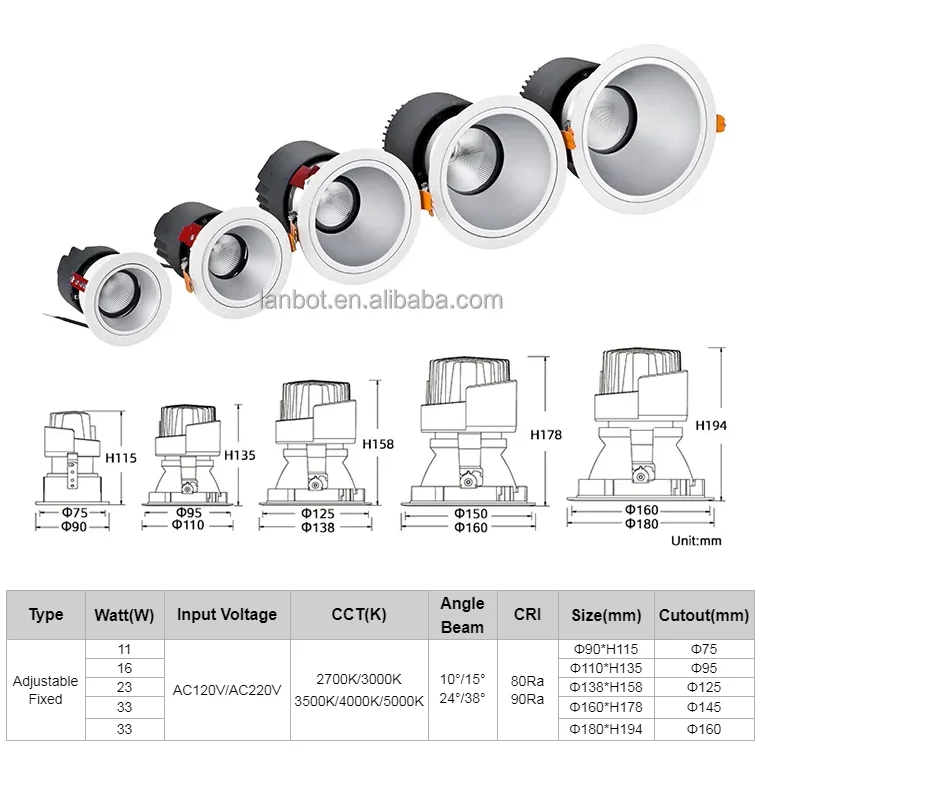 Hall Led Spot Light Trimless Downlight Lamp Recessed New Design 9/12/18 ...