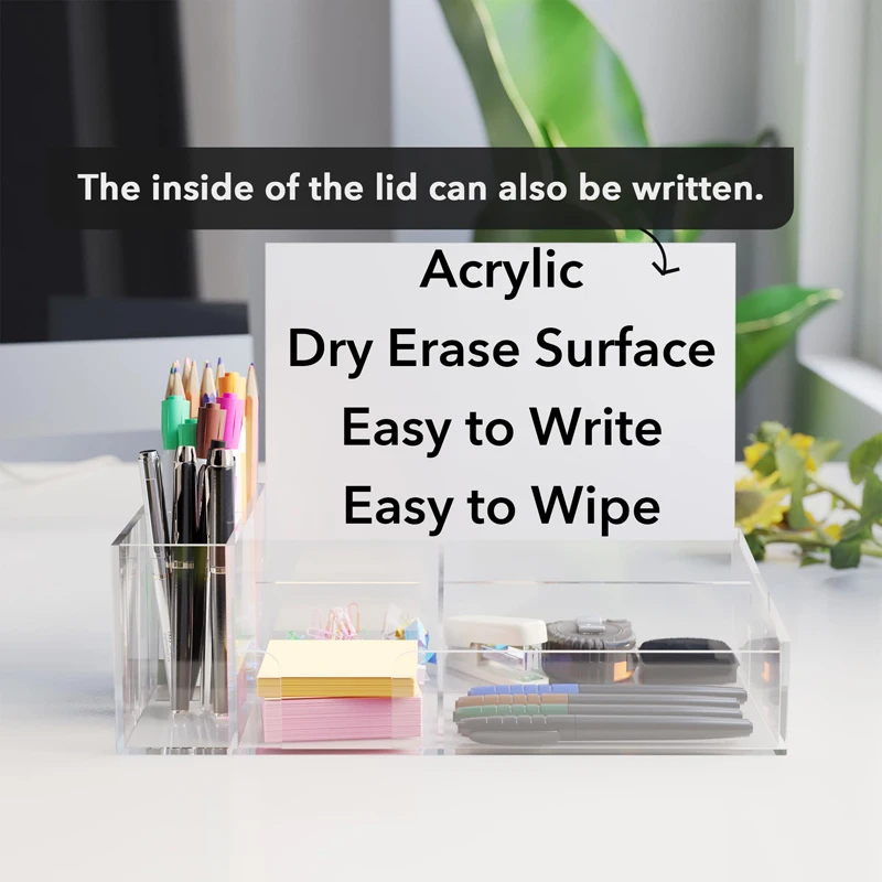 Office Desk to Do List Memo Buddy Acrylic Desktop Whiteboard Weekly ...
