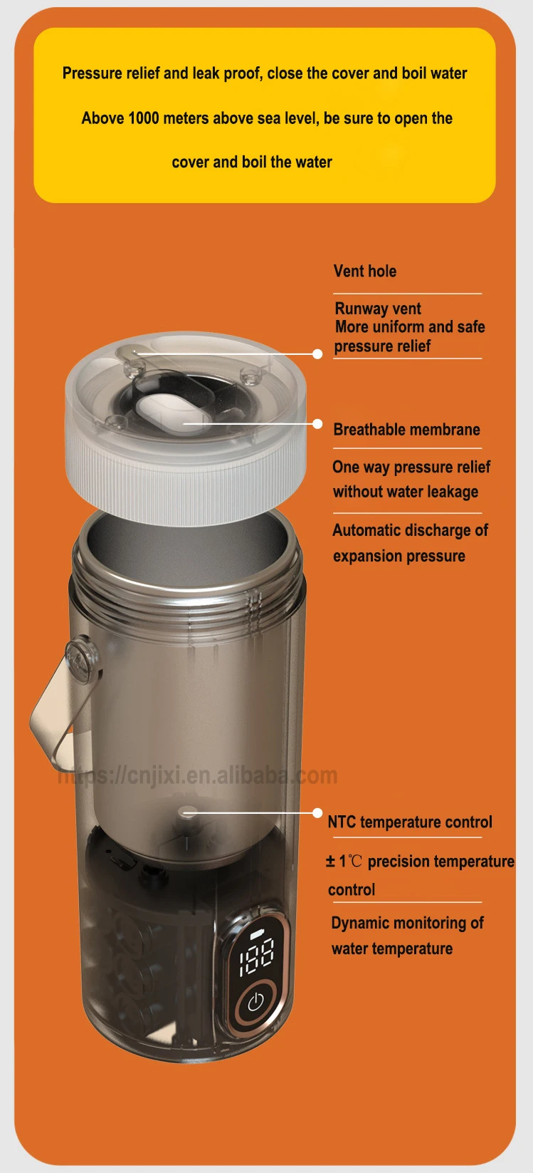 27000ma Rechargeable Battery Portable Electric Kettle