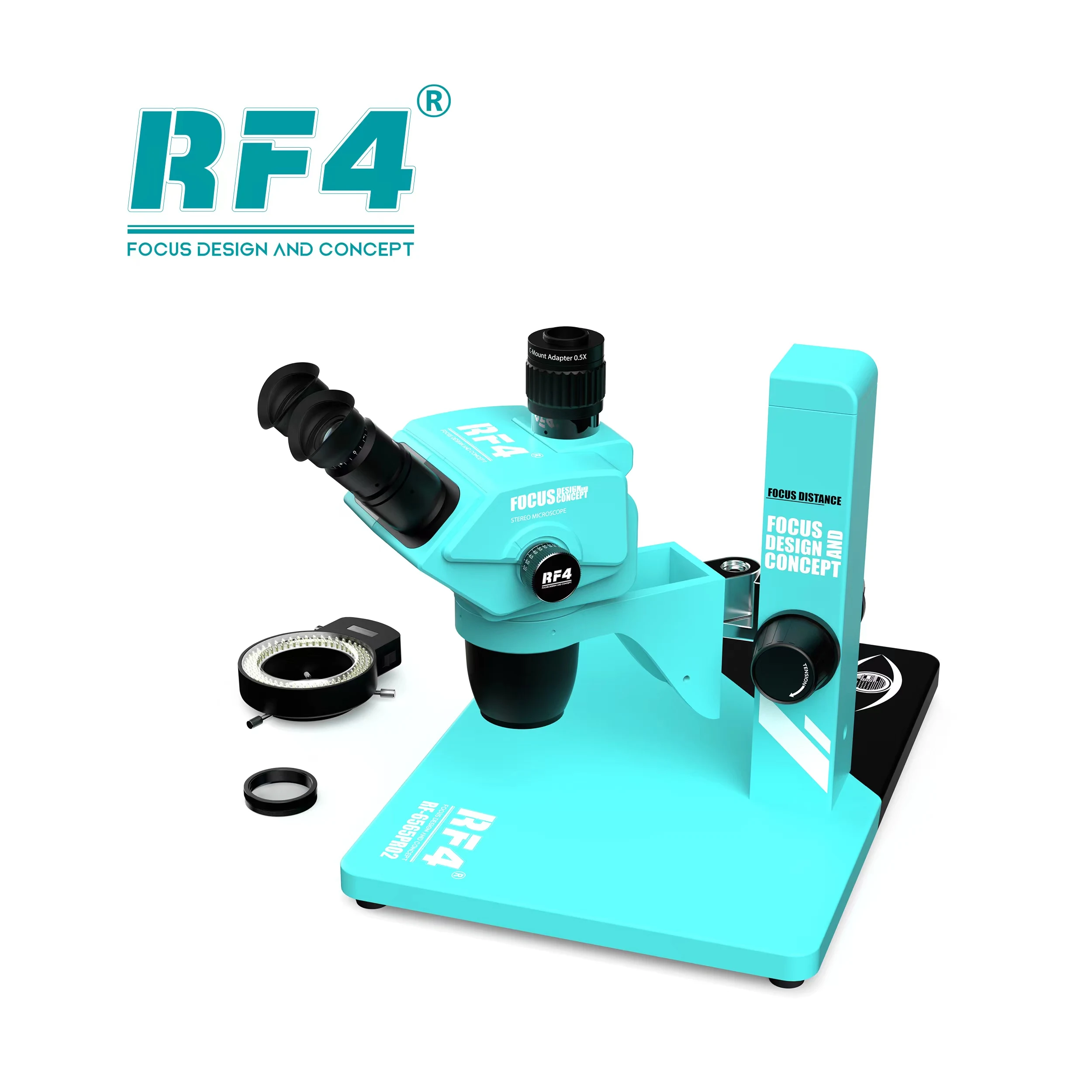 RF4 Microscope HD Trinocular Microscope With Large Alloy Base for ...