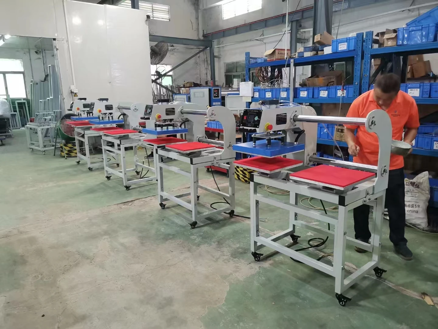 16x20 Pneumatic Semo-auto Dual Station Heat Press Machine For Cotton ...