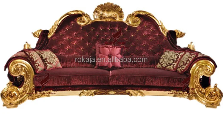 American Superstar's Gold Royal Sofa Set Luxury 1+2+4 Seat Emperor Sofa ...