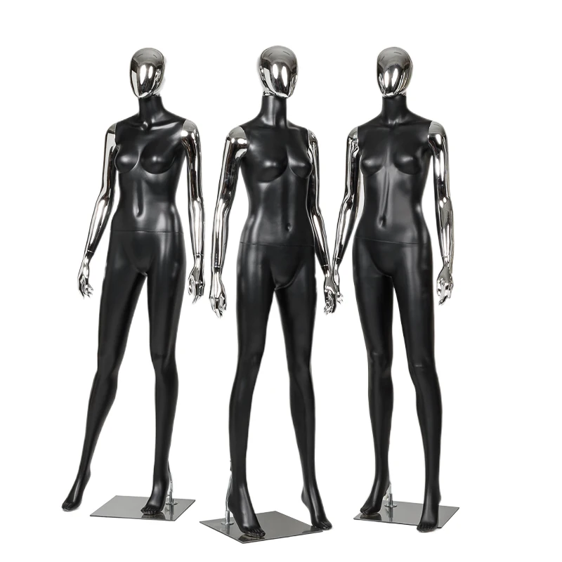 Silver Chrome Head Whole Body Lady Mannequin Manikin Dummies Window ...