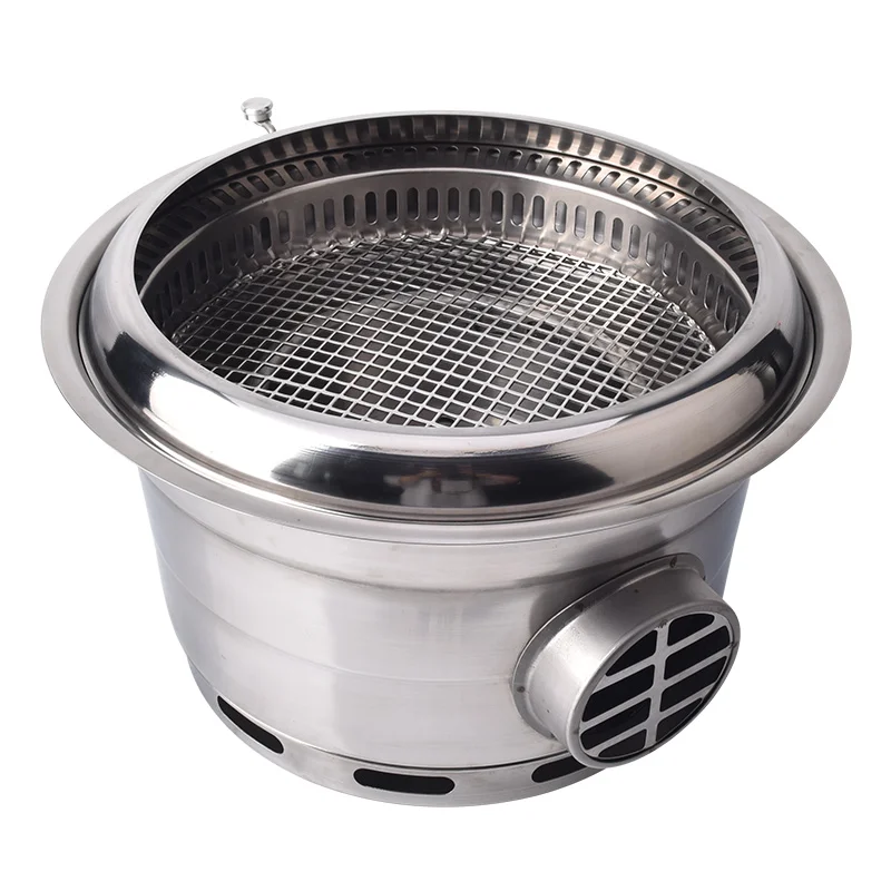 Modi Barbecue Circular Barrel Bbq Table Korean Charcoal Round Grills ...