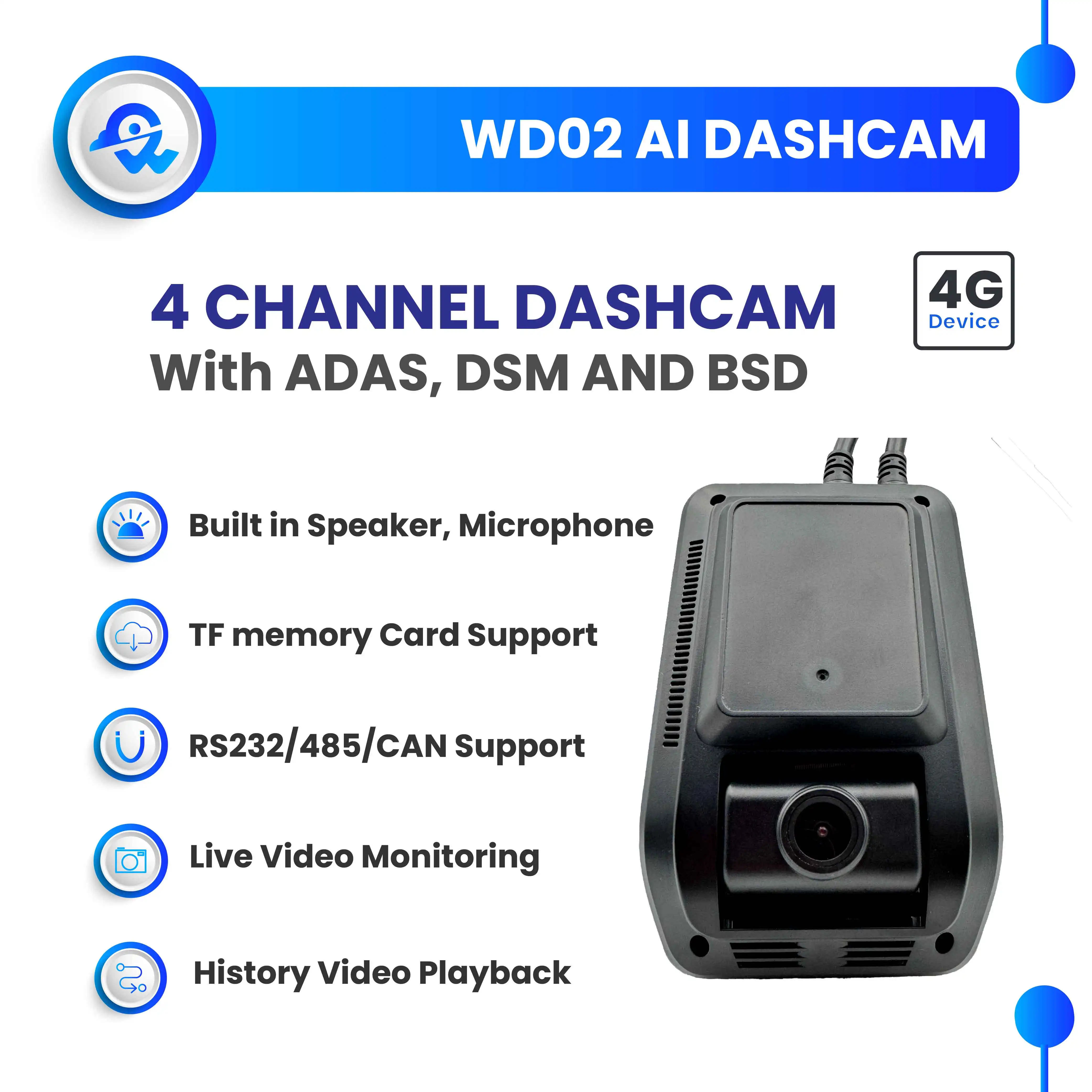 Lte Black Box Truck Dual Lens Camera USB Front and Rear Dashcam Voiture ...
