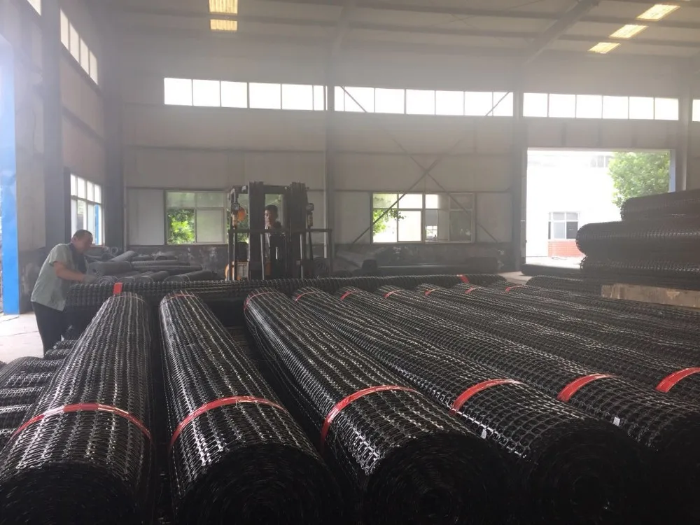 Plastic Mesh Grid Polypropylene Pp Biaxial Geogrid For Road Soil ...