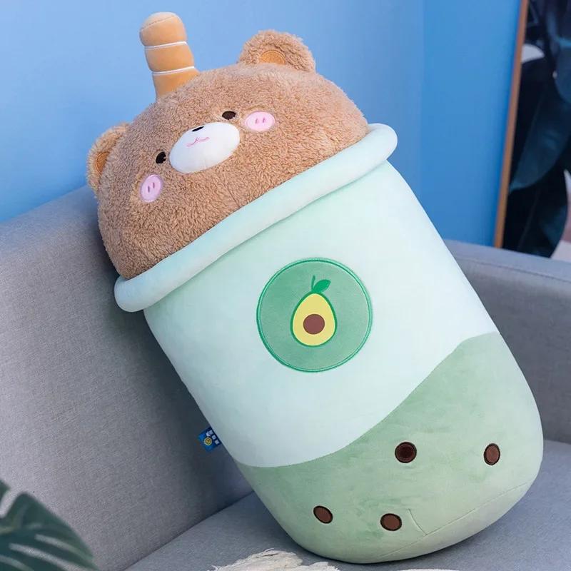 1pc Boba Plush Toy Soft Stuffed Ice Cream Surface Soft Drink Fruit ...
