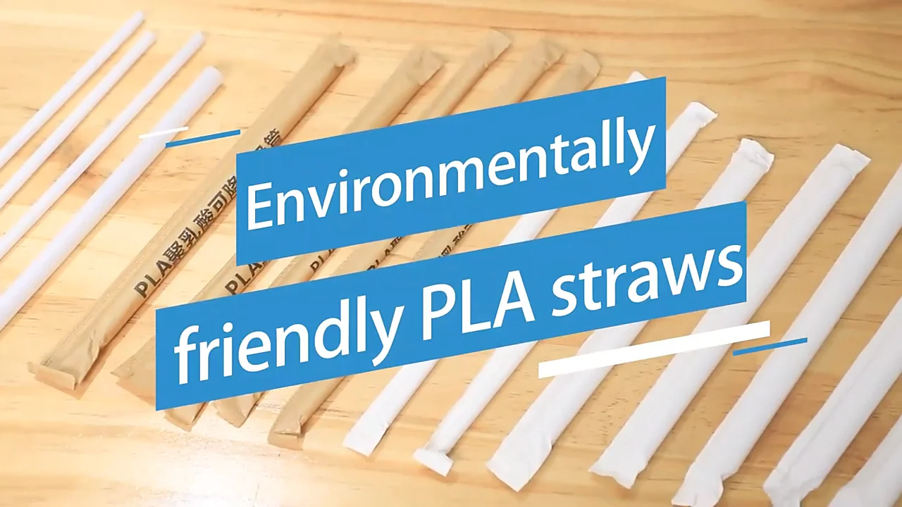 Customized Wrapped Drinking Boba Tea Disposable Pla Straws With Custom ...