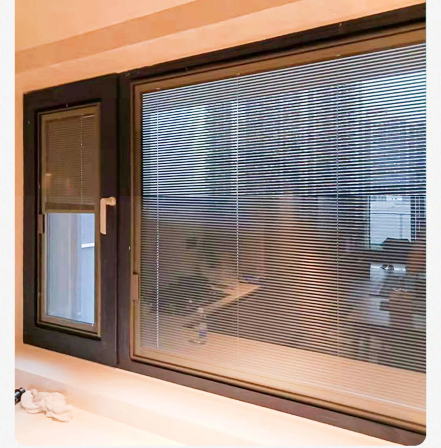 Single or Double Blinds Shades Build in Shutters Window with Magnetic ...