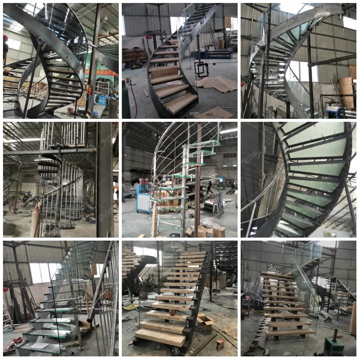 Prima Stainless Steel Stringer Curved Staircase Used Spiral Stairs Oak ...