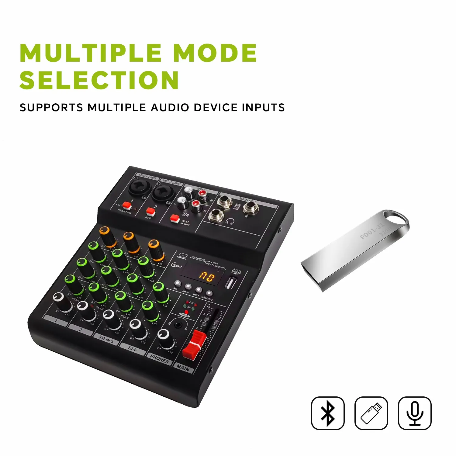 Gax-a4 4-channel Usb Audio Mixer For Djs & Home Studio | Wholesale