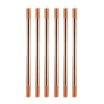 High Quality Threaded Copper Grounding Rod Pointed Copper Clad Steel ...