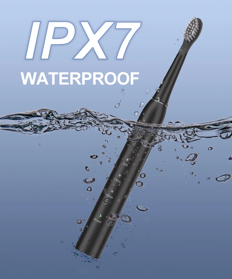 2024 Sonic Vibration Travel Sonic Electric Toothbrush With 2 Replacement Brush Head High Powered ...