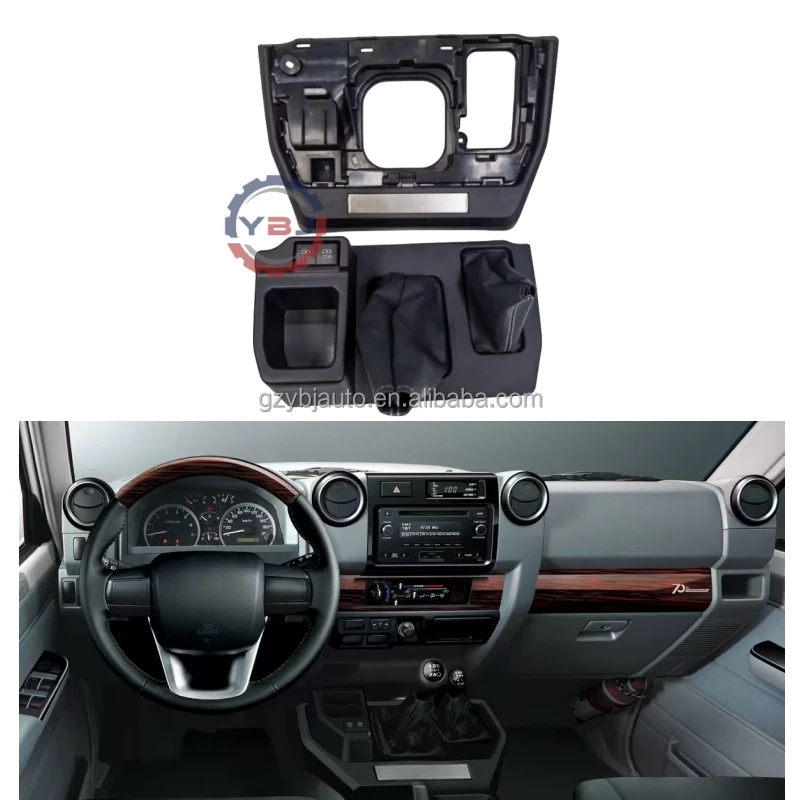 YBJ Car Interior Central Console Box Cover Trim for Toyota Land Cruiser ...