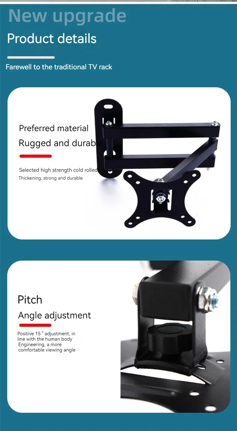 Universal Bracket TV Bracket Retractable Rotating Wall Bracket ...