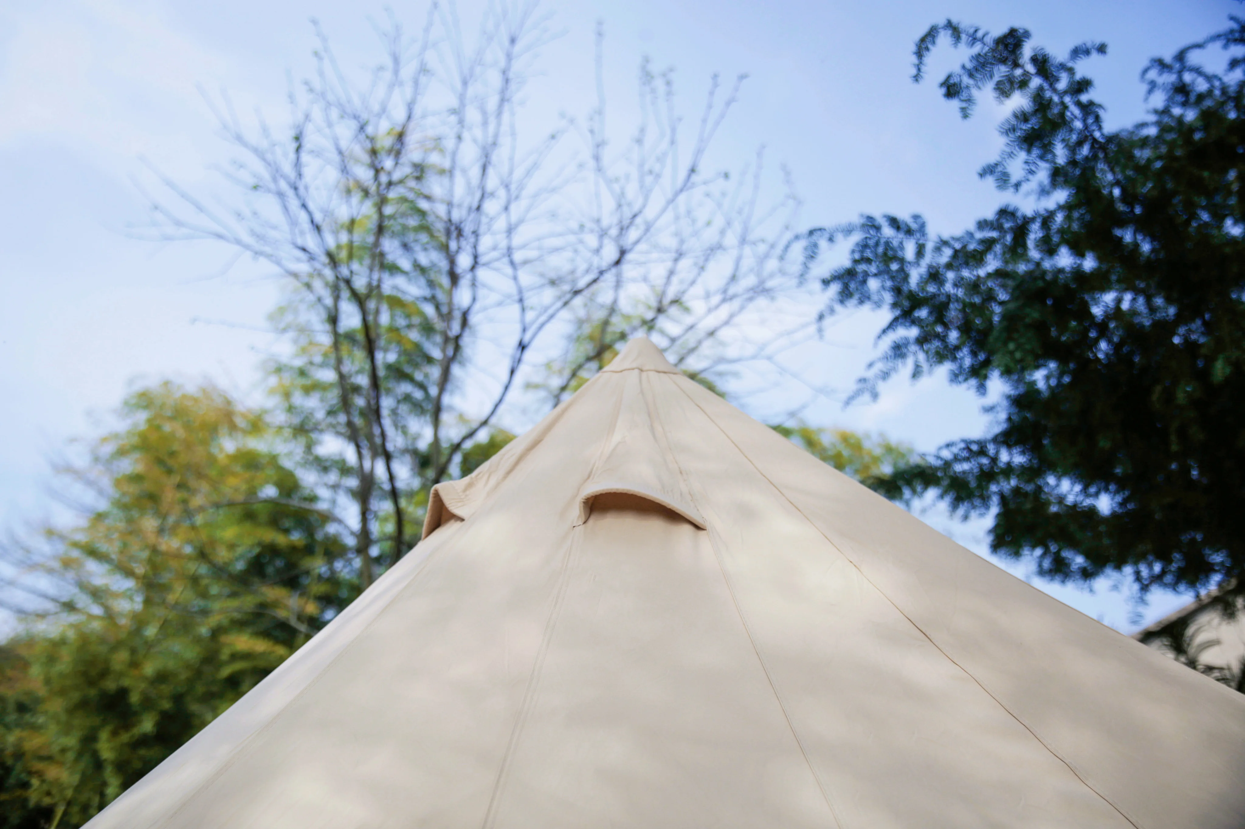 Luxury Cotton Canvas Glamping Bell Tent Waterproof 4 Seasons Big ...