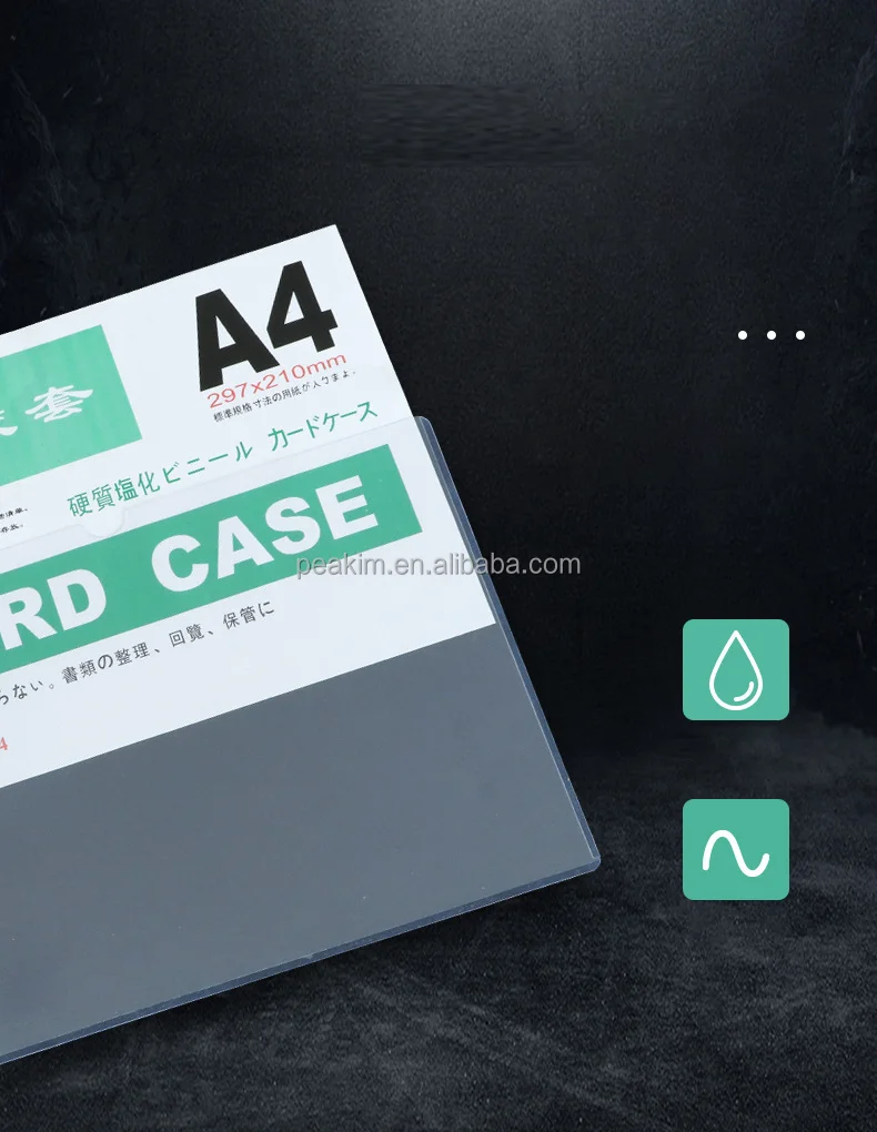 Factory Custom clear Plastic A3 A4 A5 A6 A7 B3 B4 B5 B6 B7 B8Full Size Water Proof Hard PVC ...