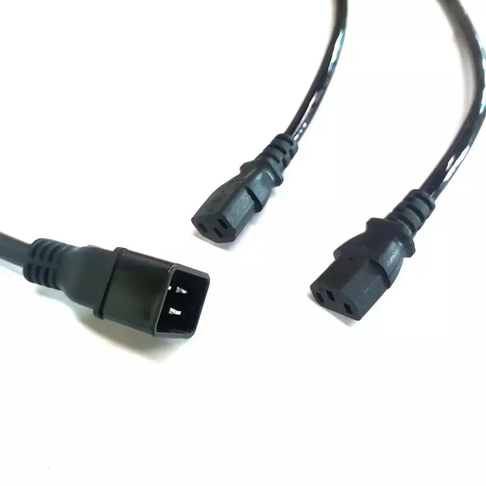Iec C20 To 2x Iec C13 Power Splitter Cable - Buy Iec C20 To 2x Iec C13 ...
