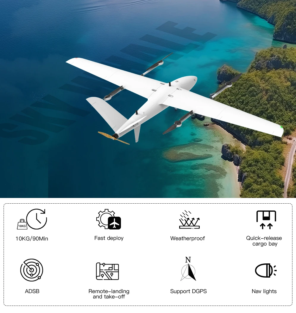 YANGDA Sky Whale Electric VTOL Drone - Long Endurance & Camera